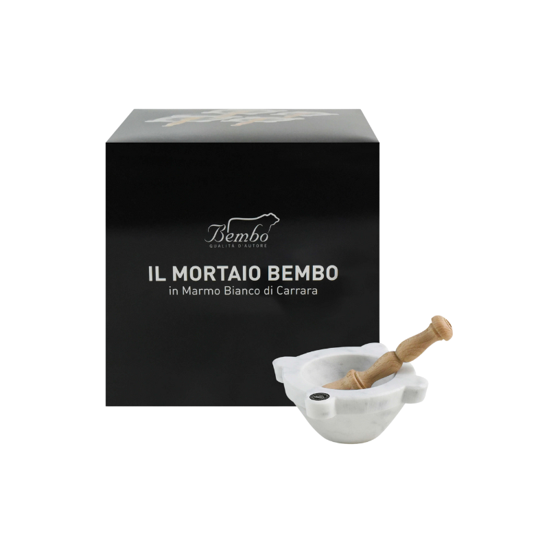 Mortaio in Marmo Bianco di Carrara - Modello Genovese - 10 cm – Bembo